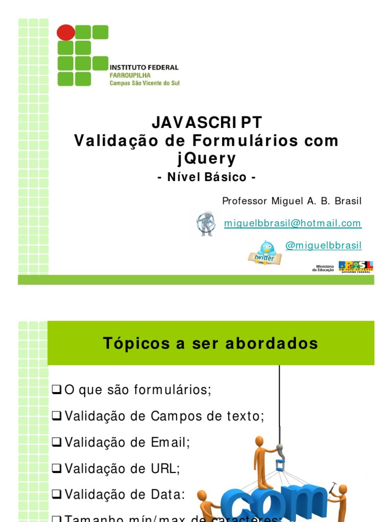 JQUERY - Validação de Formulários | PDF | Plug-in (informática) | E-mail