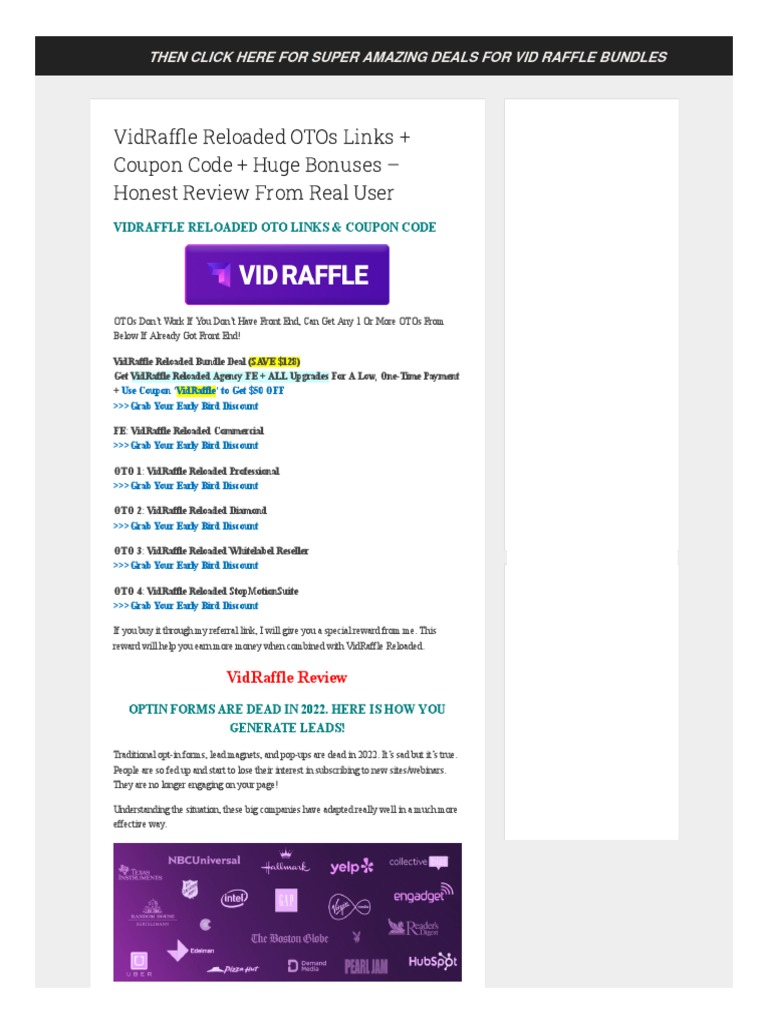 Vid Raffle Bundle Deal | PDF | Computing