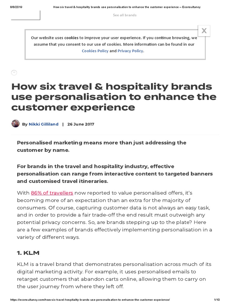 How Six Travel & Hpersonalization - Hospitality Brands Use ...