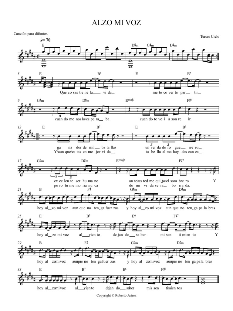ALZO MI VOZ - Partitura Completa | PDF