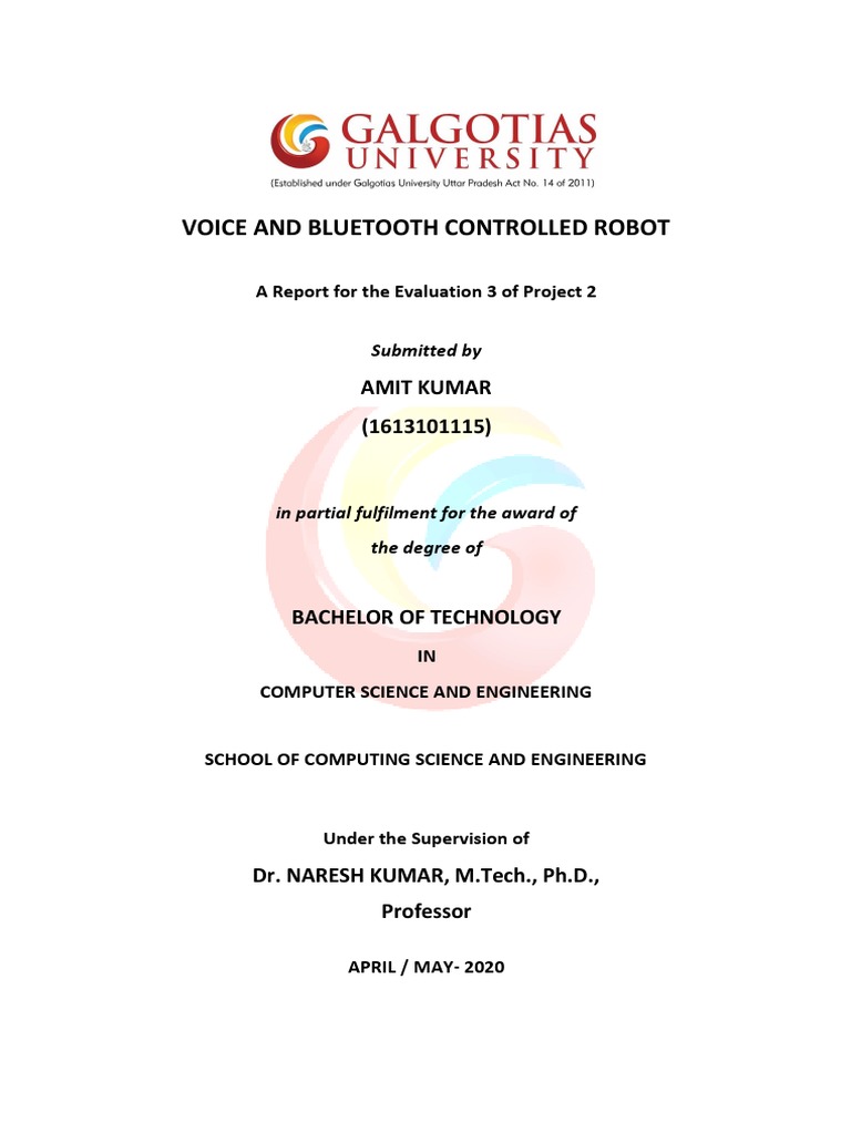 VOICE AND BLUETOOTH CONTROLLED ROBOT - Amit Kumar | PDF | Arduino | Information And ...