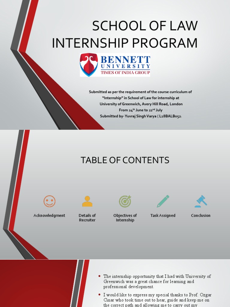 School of Law Internship Program | PDF | Limited Liability Partnership | Law