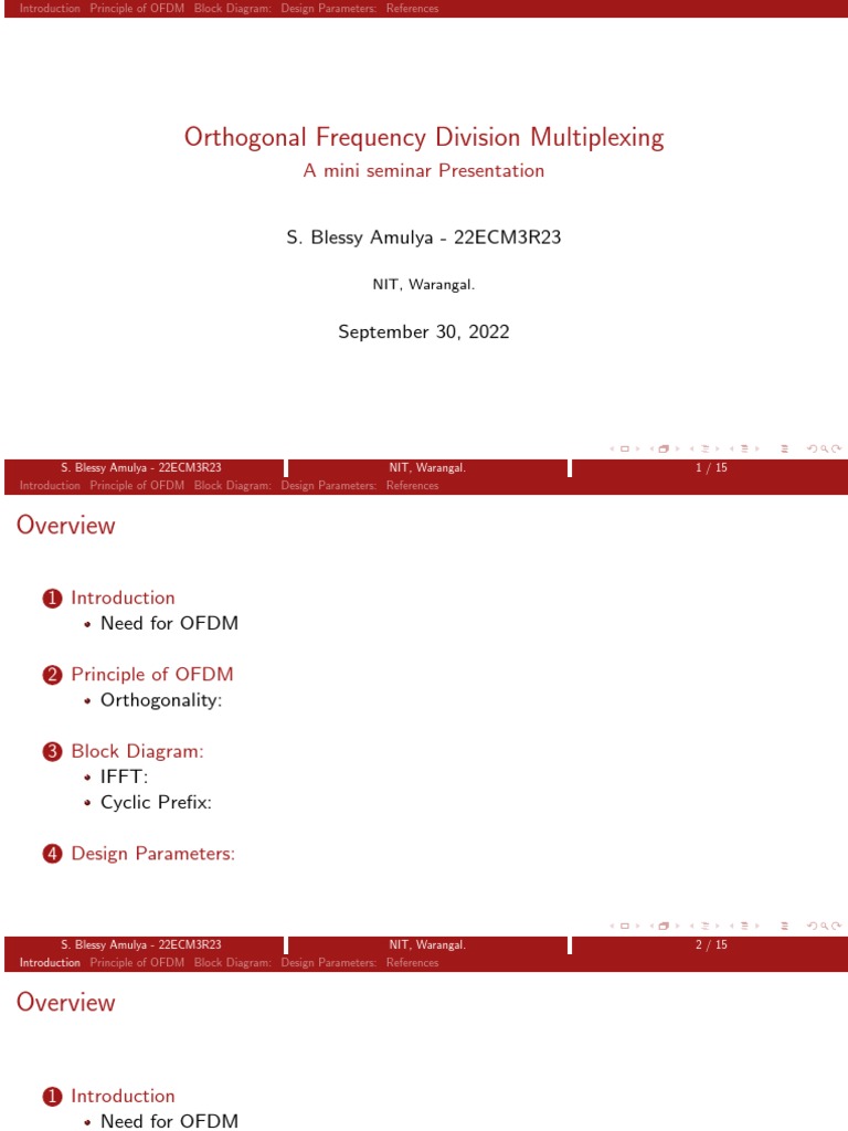 Ofdm Presentation Download Free Pdf Orthogonal Frequency Division
