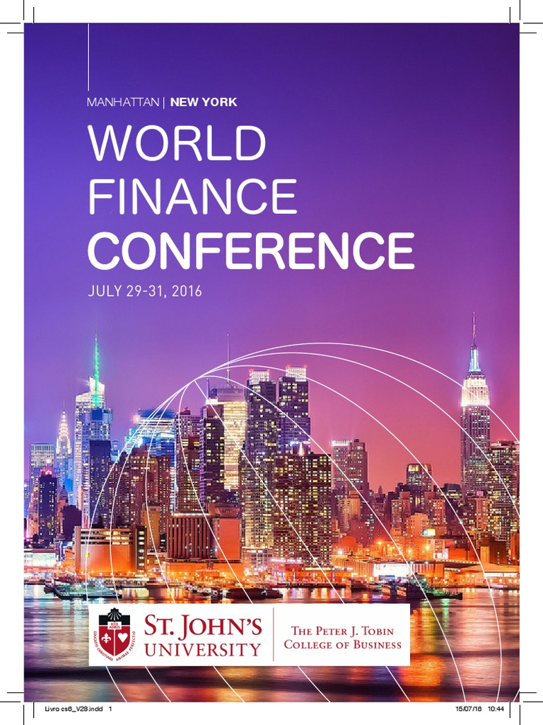 World Finance Conference: July 29-31, 2016 | PDF | University | Economies