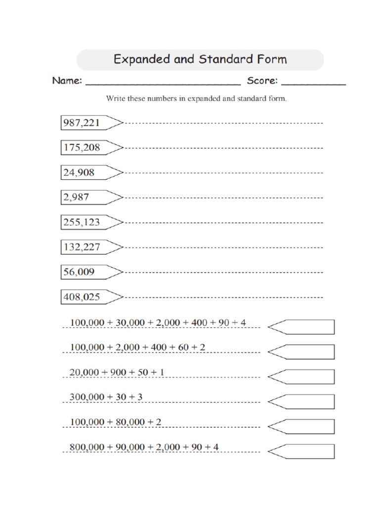 Expanded Form | PDF