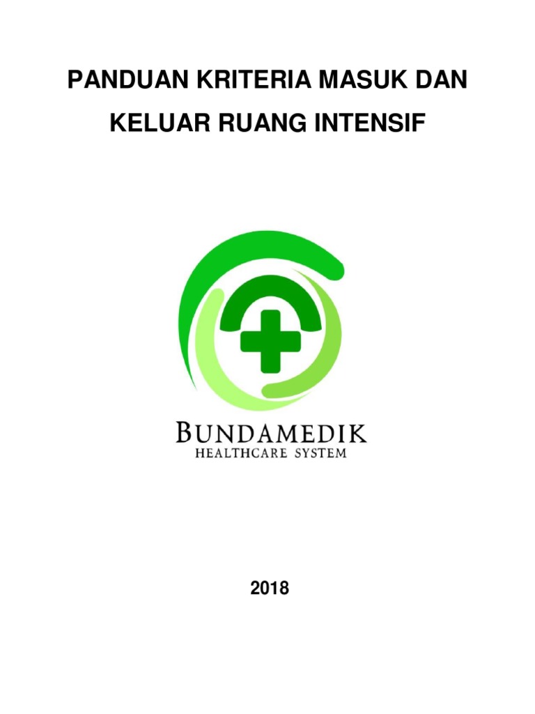 Panduan Kriteria Masuk Keluar Ruang Intensif BUNDA | PDF