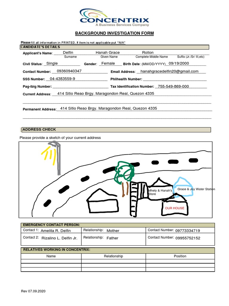 Background Investigation Form 09152020 | PDF | College | Educational Stages
