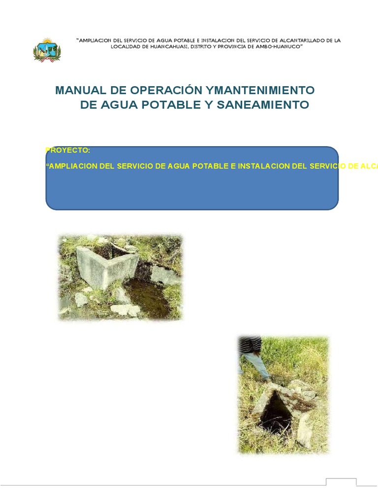 Manual de Operacion y Mantenimiento Ptar | PDF | Agua | Alcantarillado