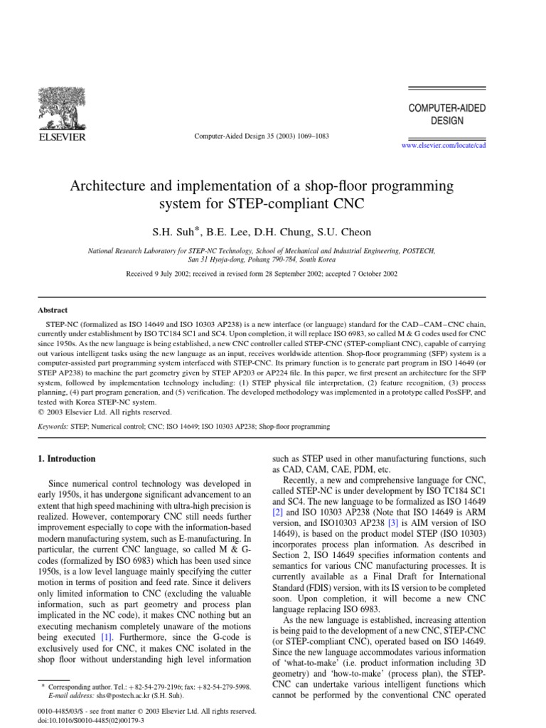 Architecture and Implementation of A Shop-Floor Programming System For ...