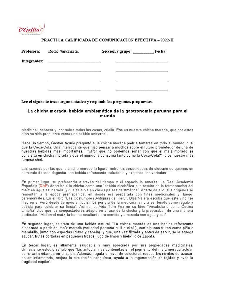 6º Clase - Práctica Dirigida - Lectura y Comprensión Del Texto ...