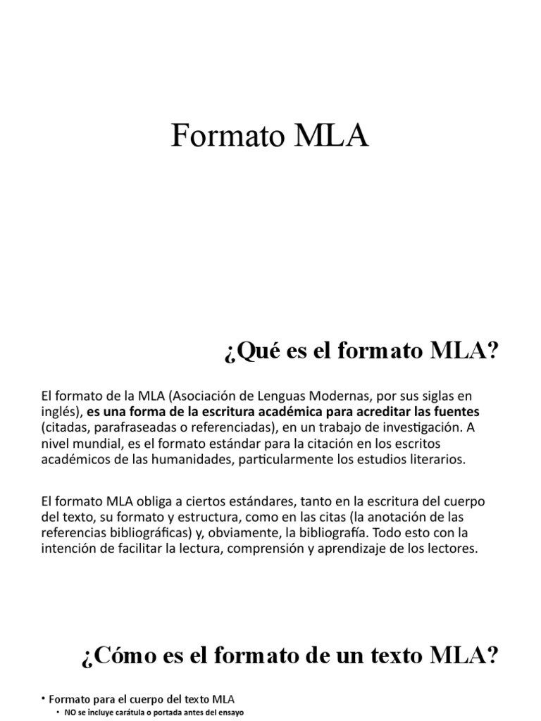 Formato MLA | PDF | Bibliografía | Comunicación escrita