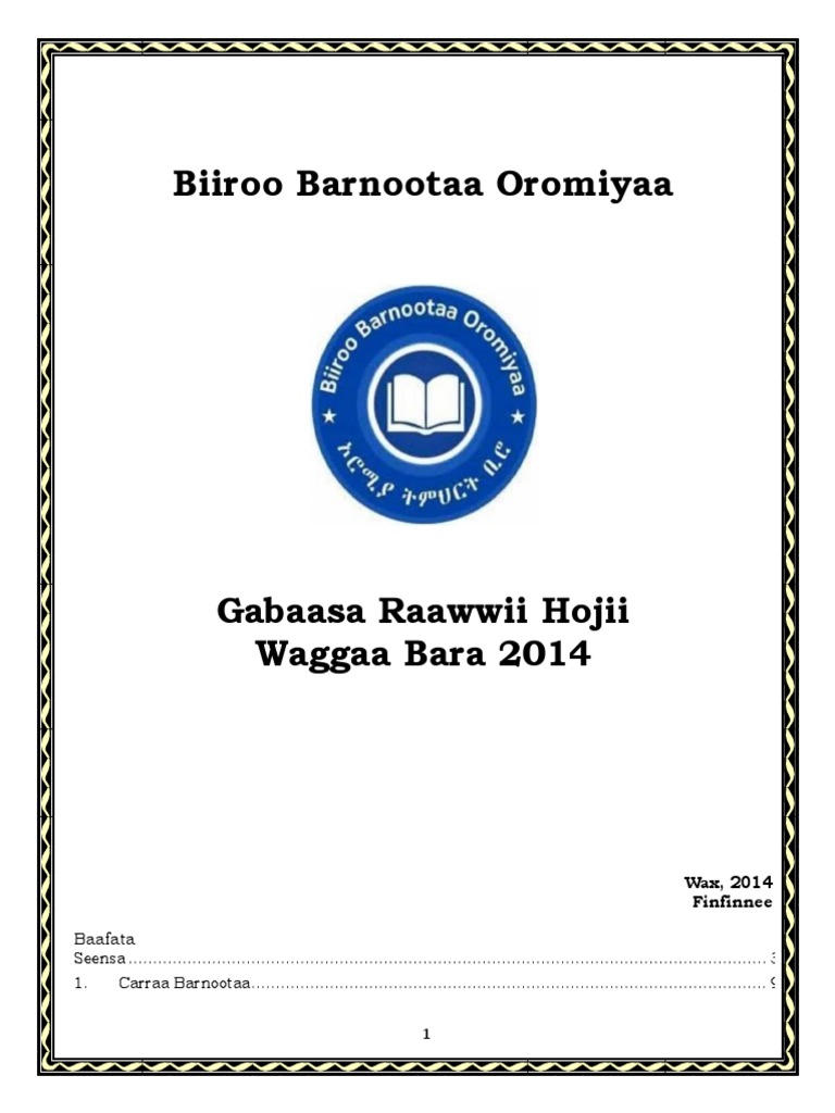 Gabaasa Raawwii Hojii | PDF