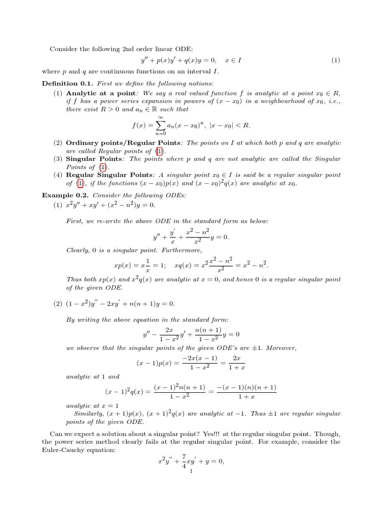 Frobenius | PDF | Ordinary Differential Equation | Equations