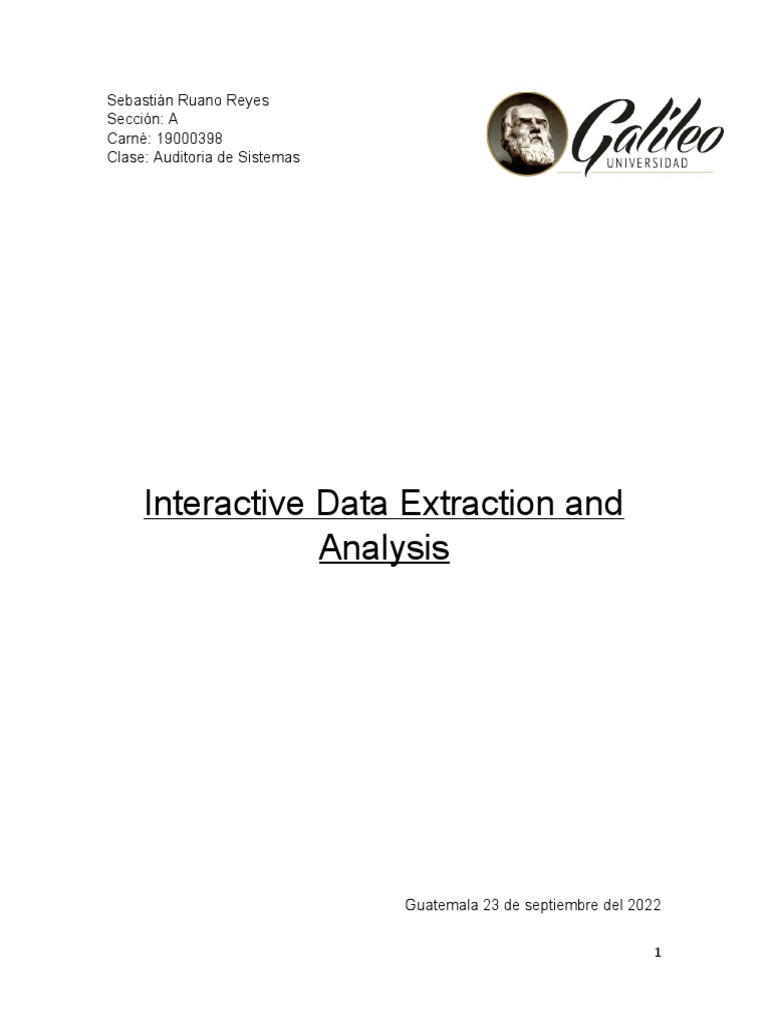 Interactive Data Extraction and Analysis | PDF | Software | Auditoría