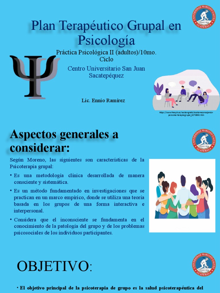 Plan Terapéutico Grupal | PDF | Psicoterapia | Ciencia cognitiva