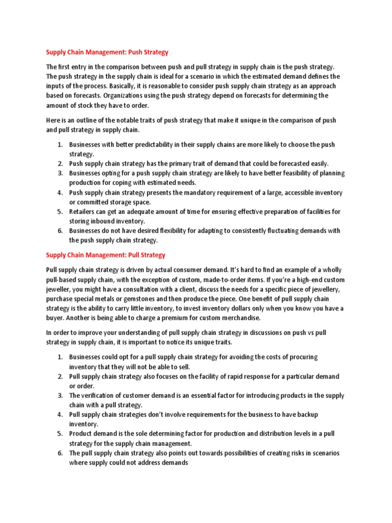 Logistics Unit 4 Notes | PDF | Supply Chain | Supply Chain Management