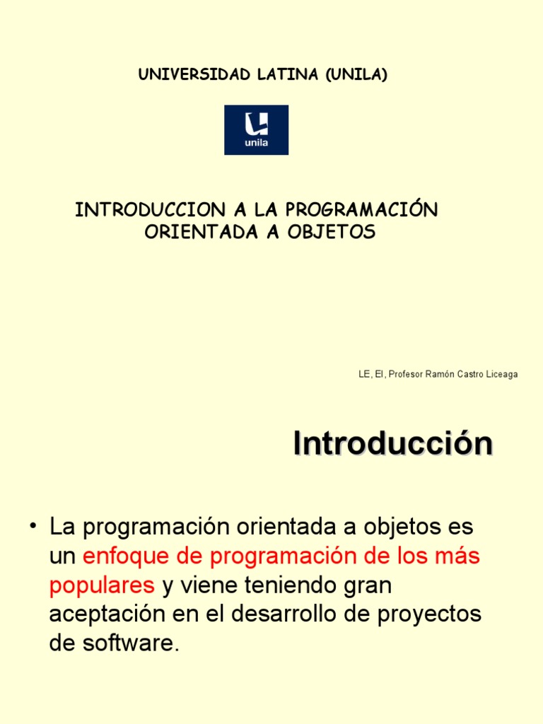 Terminologia POO | PDF | Objeto (informática) | Lenguaje de programación
