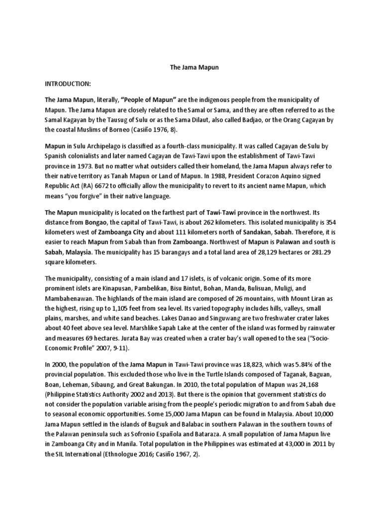 The Jama Mapun | PDF