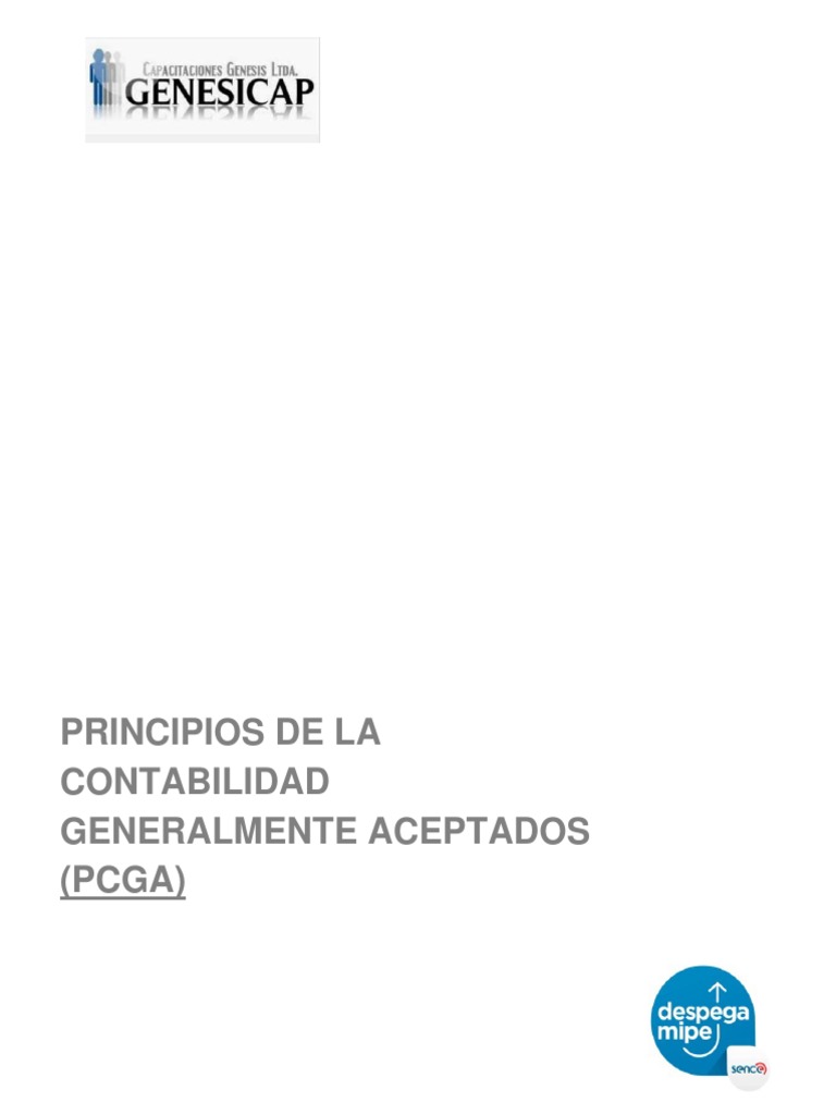 Principios de La Contabilidad Generalmente Aceptados (PCGA) | PDF ...