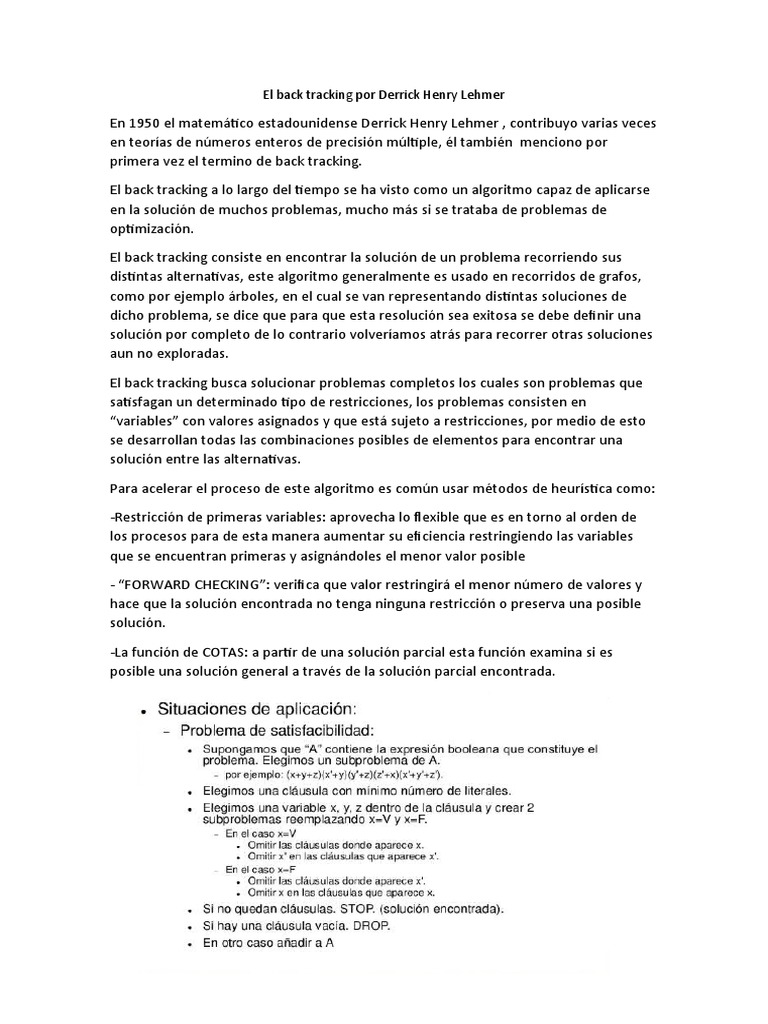 Backtracking Correccion | PDF | Algoritmos y Estructuras de Datos ... Backtracking Correccion | PDF | Algoritmos y Estructuras de Datos ...
