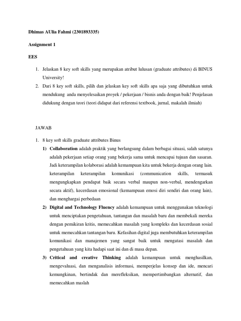 Assignment Bulan 1 - ESS Internship | PDF