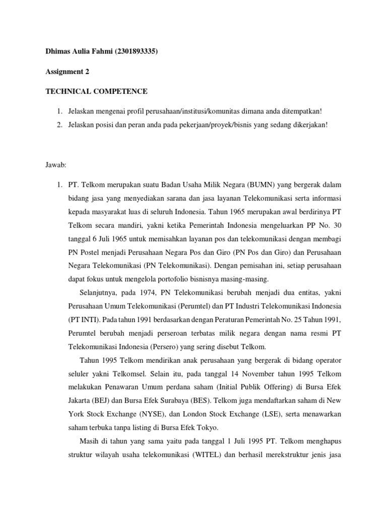 Assignment Bulan 1 - Technical Internship | PDF