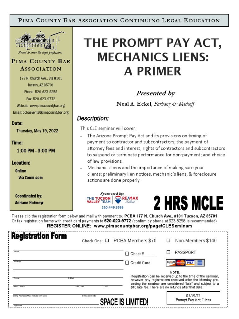 The Prompt Pay Act, Mechanics Liens | PDF