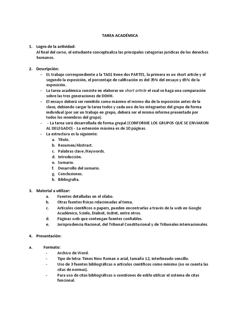 Ta01 DDHH | PDF | Caso de ley