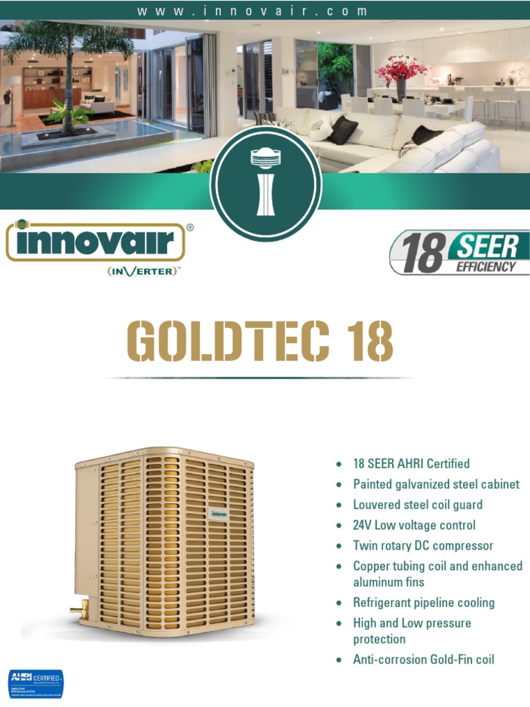 GOLDTEC 18 SEER TDCU Inverter Catalog ENG CO | Download Free PDF | Power Inverter | Air Conditioning