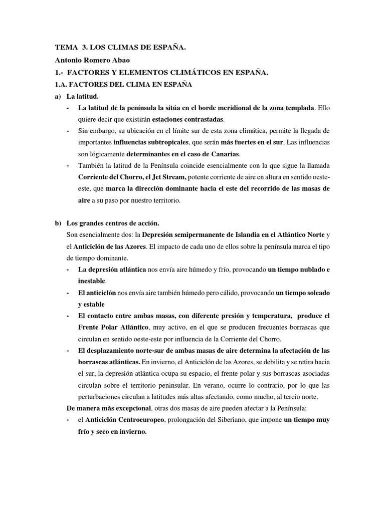 Tema 2. El Clima | PDF | Clima | Herida