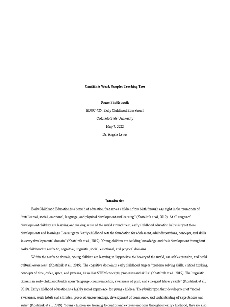 Candidate Work Sample | PDF