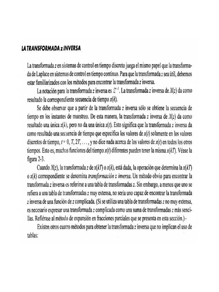 Tema 2 Transformada Z Inversa | PDF