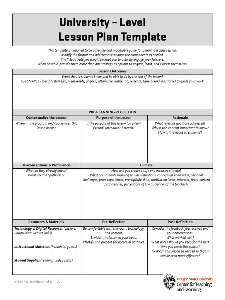 UDL Lesson Plan Template | PDF | Learning | Lesson Plan