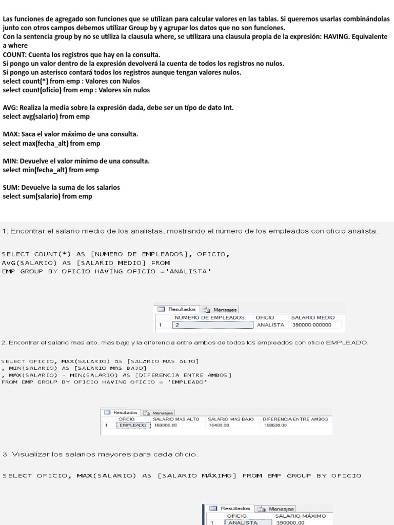 Comando Like | PDF | Informática | Gestión de datos