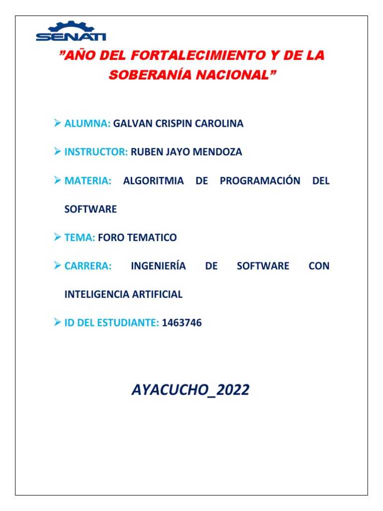Foro Tematico | PDF | Json | Lenguaje de programación
