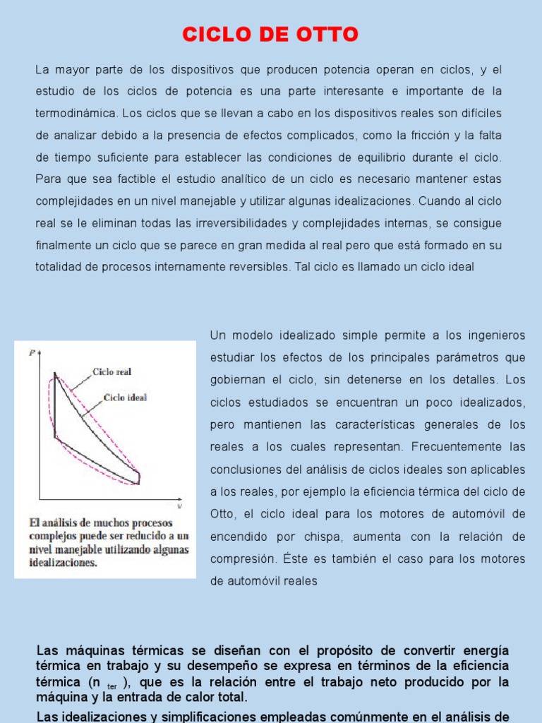 Ciclo de Otto | PDF | Motor de combustión interna | Pistón