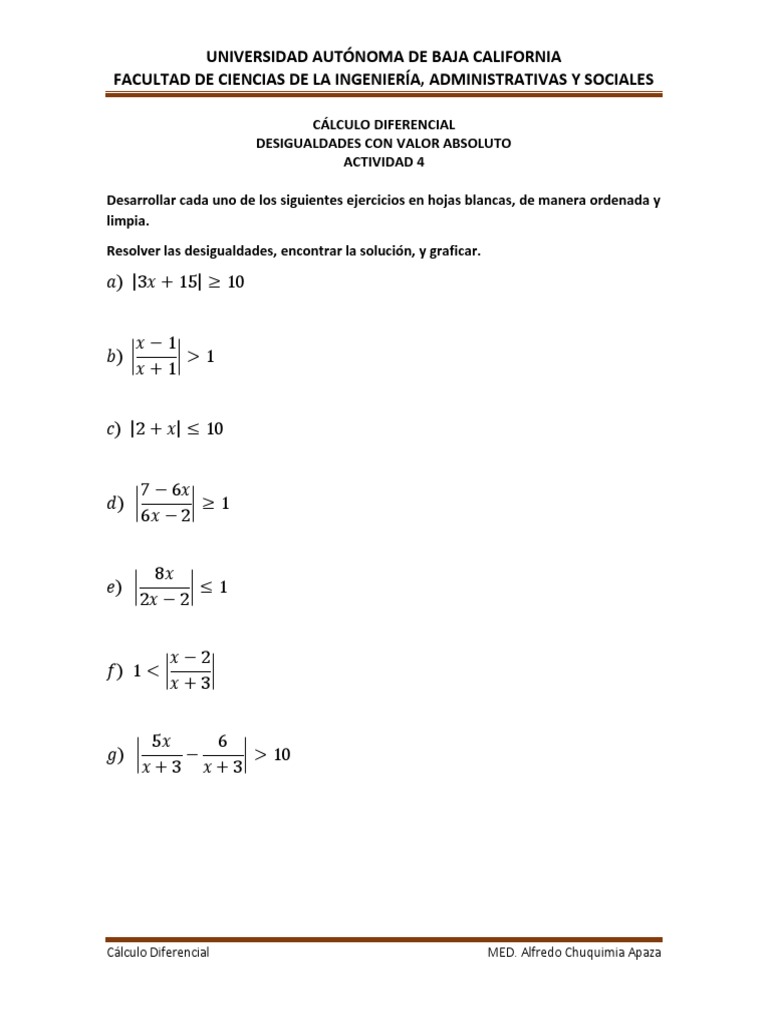 Desigualdades con Valor Absoluto | PDF
