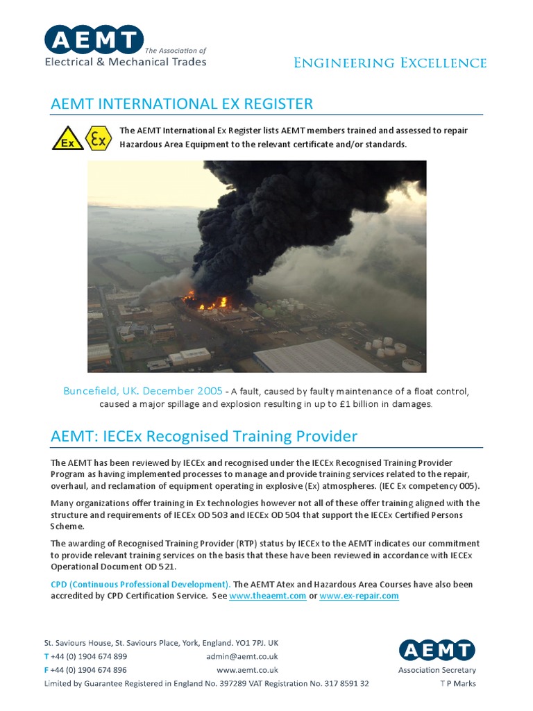 AEMT 2019 Ex Register | PDF | Safety | Business