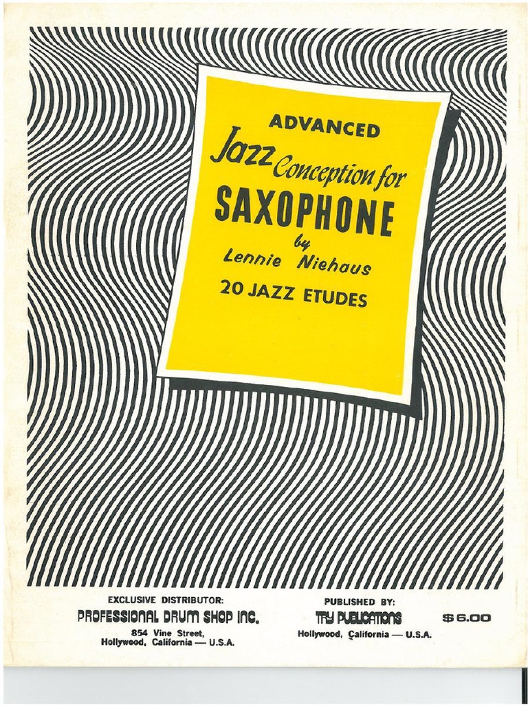 Advanced Jazz Conception For Saxophone Lennie Niehaus PDF Free | PDF