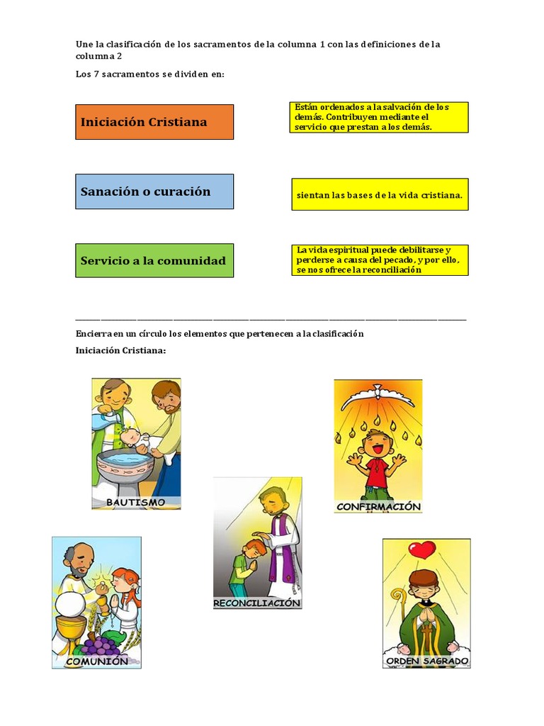 Clasificación de Los Sacramentos Activ | PDF