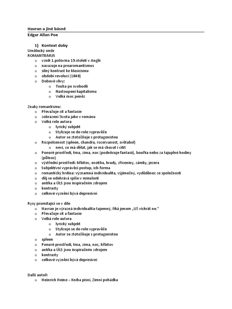 Havran Rozbor | PDF