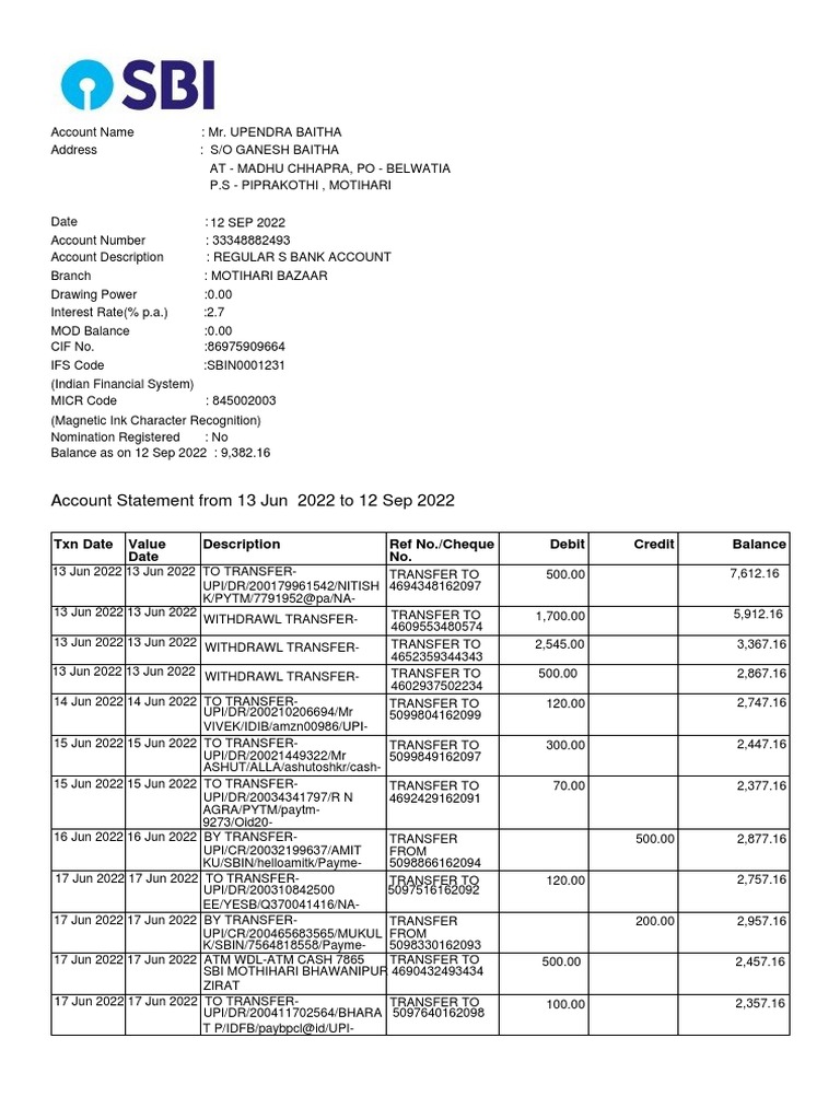 Bank Statement WPS Office | PDF | Financial Technology | Finance ...