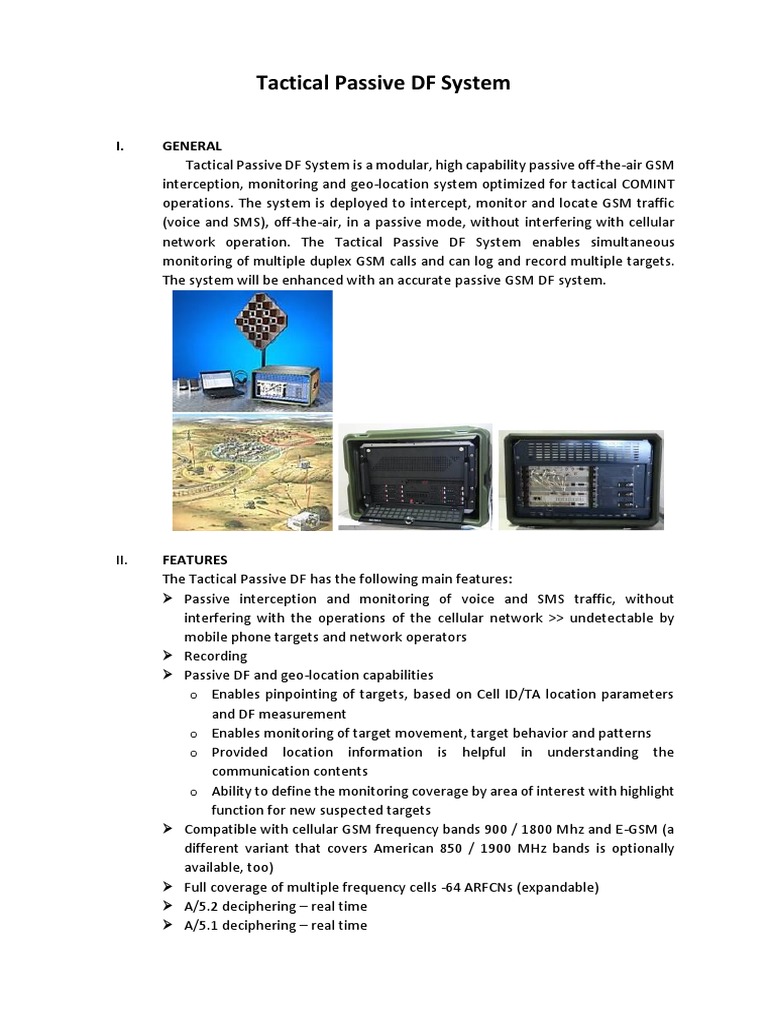 Passive DF System | PDF | Cellular Network | Gsm