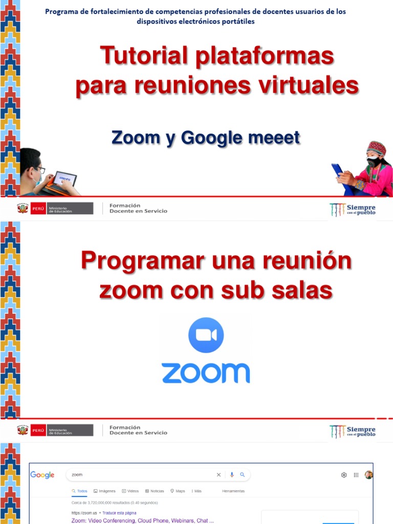 Guía para usar Zoom y Google Meet | PDF
