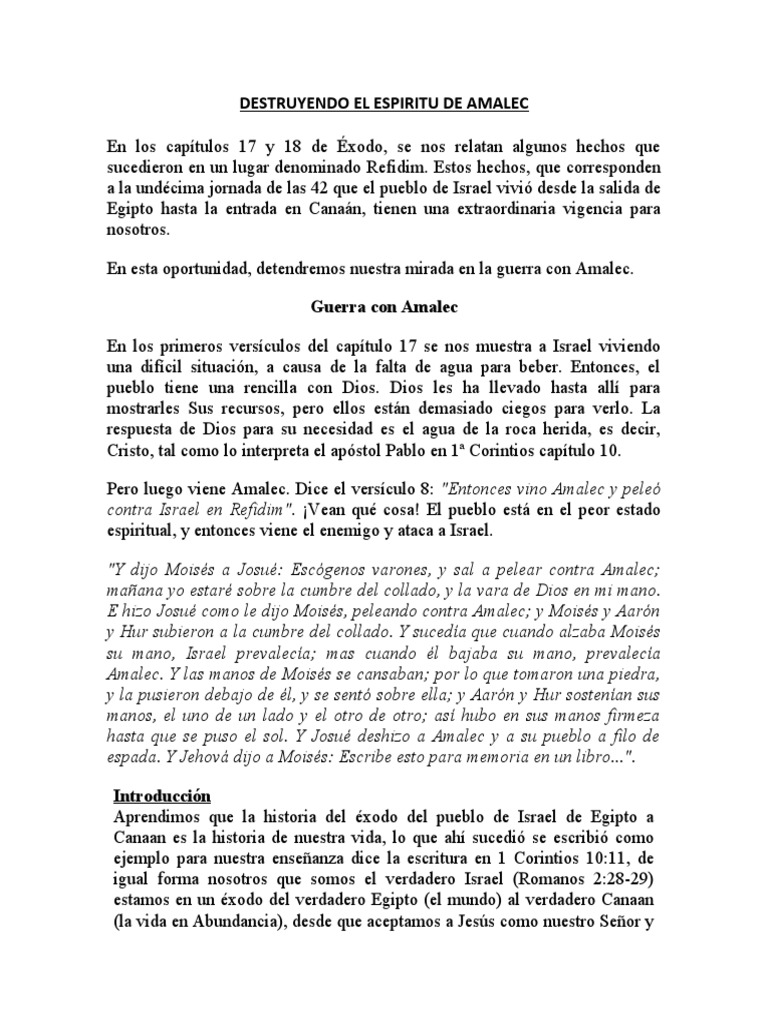 21-El Espiritu de Amalec | PDF | Moisés | Joshua