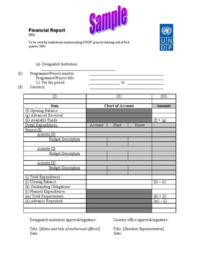 Financial Report: Item Chart of Account Amount | PDF | Cheque | Money