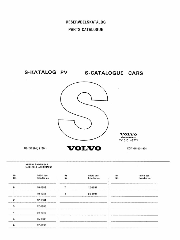 Volvo S Katalog | PDF