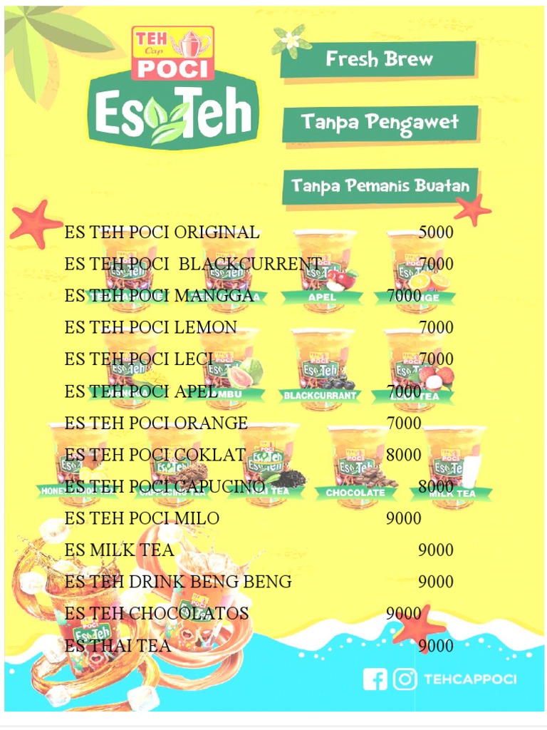 Menu Teh Poci | PDF