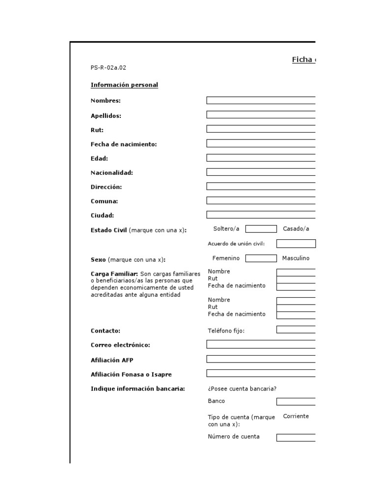 PS-R-02a.02 Ficha Del Postulante | PDF