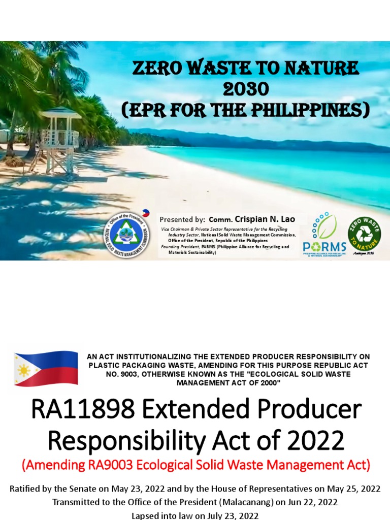 PARMS EPR Model | PDF | Recycling | Waste Management